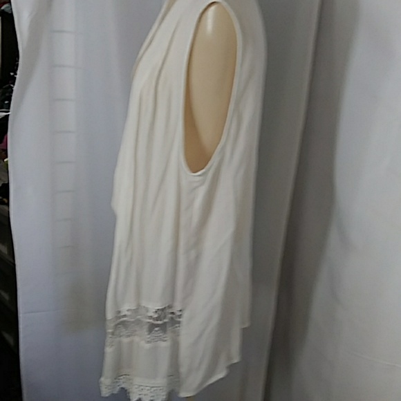 AB Studio | Other | Ab Studio Lacey White Gauze Vest | Poshmark